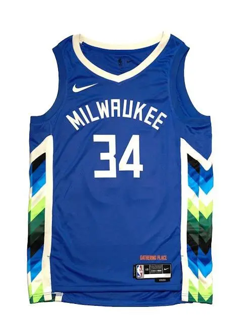 Nike Nba Antetokounmpo Milwaukee Bucks 2022 Jersey - Blue