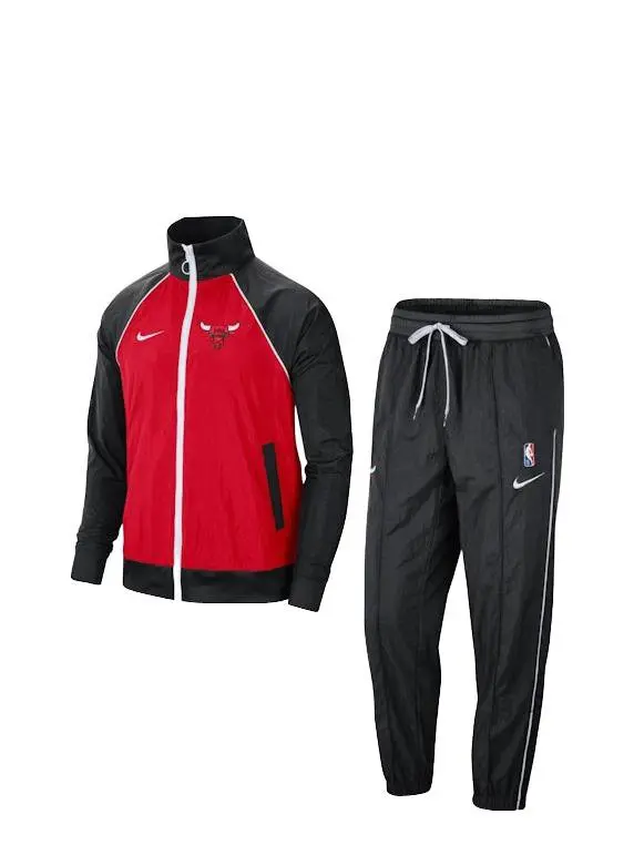 Nike Nba Chicago Bulls Courtside Tracksuit - Black/red
