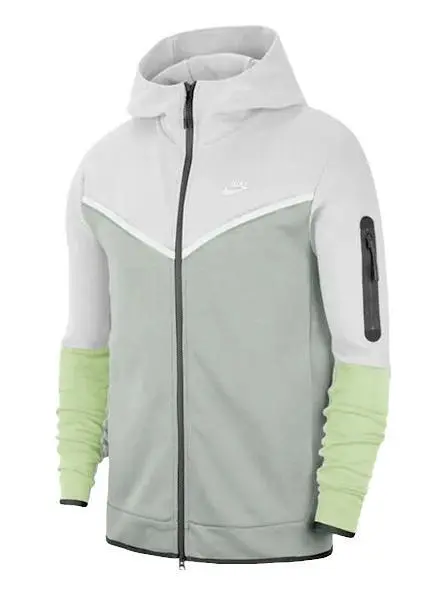 Nike Sportswear Tech Fleece Full-zip Hoodie - Light Silver Dusty Sage
