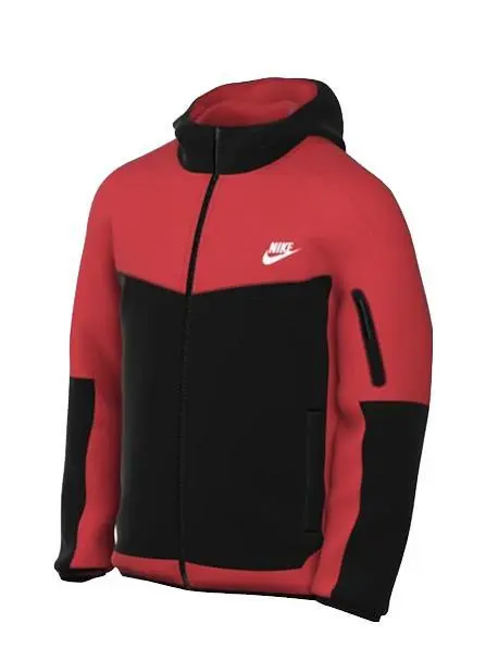 Nike Sportswear Tech Fleece Full-zip Hoodie - Light Crimson/black/white