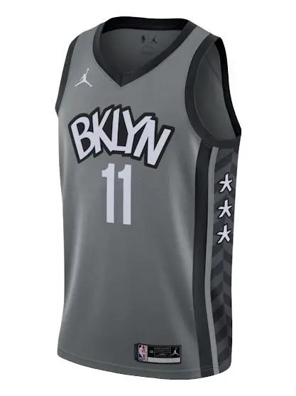 Nike Nba Brooklyn Nets Kyrie Irving Statement Edition 2020 Swingman Jersey - Grey/black