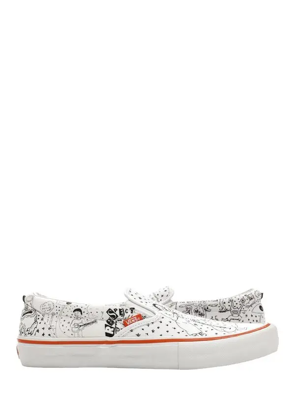 VANS Slip-on Sneakers - White/orange