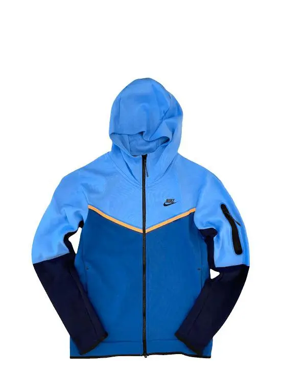 Nike Sportswear Tech Fleece Fullzip Hoodie - Blue Navy Orange