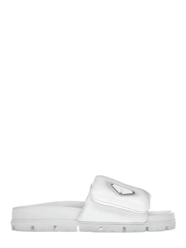 Prada Soft Padded 20mm Slide Sandal - White
