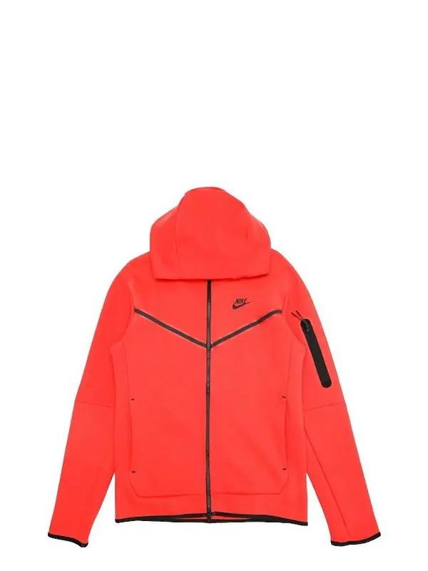 Nike Sportswear Tech Fleece Full-zip Hoodie - Lobster Red/black