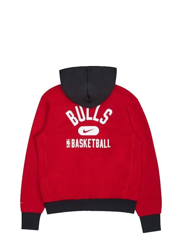 Nike Nba Chicago Bulls Courtside Full-zip Fleece Hoodie - Red