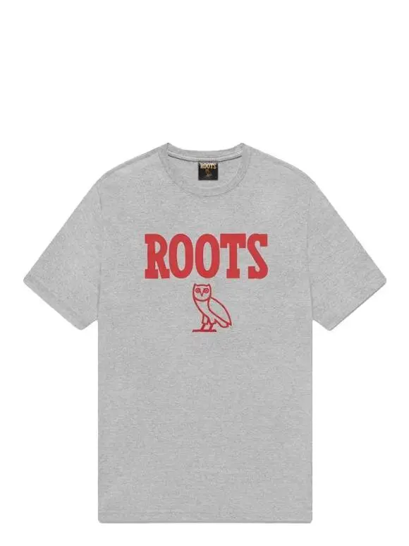 OVO Roots Athletics Owl T-shirt - Heather Grey