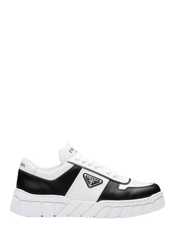 Prada Leather Sneakers - White/black