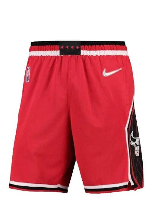 Nike Nba Chicago Bulls City Edition Drifit Swingman Shorts - University Red/black/white