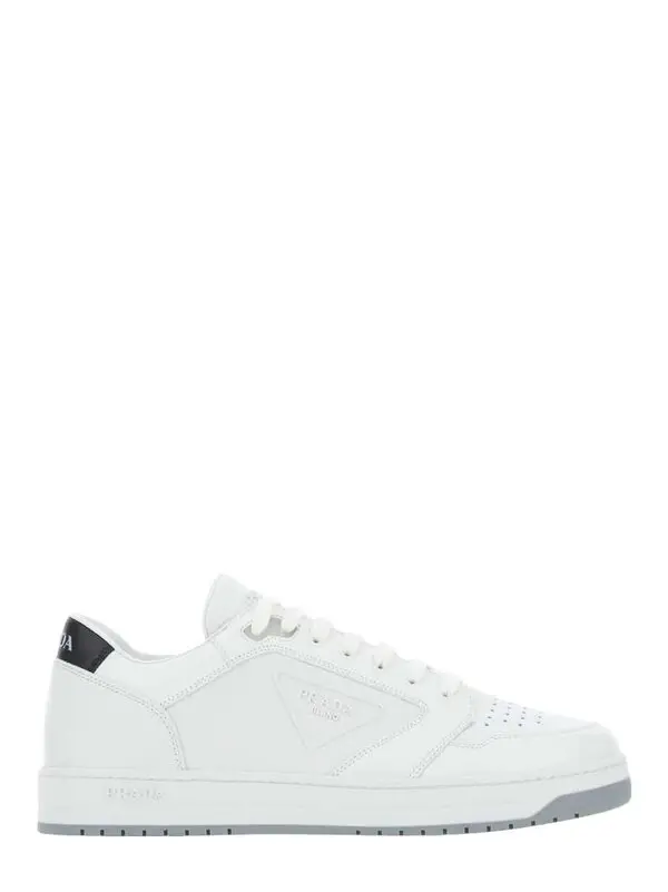 Prada Round Toe Sneakers - White/black