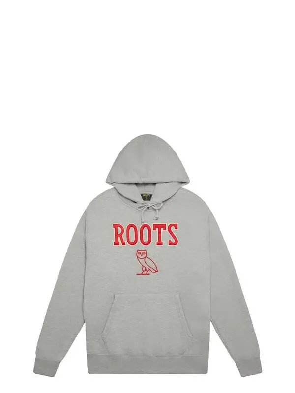 OVO Roots Athletics Owl Hoodie - Heather Grey
