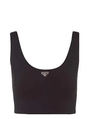 Prada Stretch Jersey Top - Black