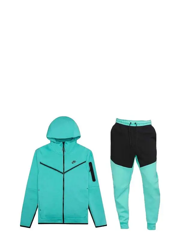 Nike Sportswear Tech Fleece Hoodie & Joggers Set - Washed Teal/black