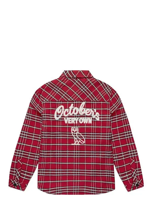 OVO Sherpa Lined Flannel Jacket - Red