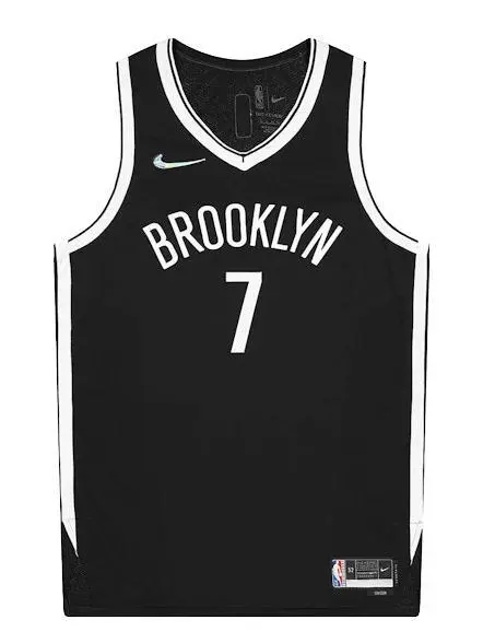 Nike Nba Brooklyn Nets Kevin Durant 75th Anniversary 2020/2021 Icon Edition Jersey - Black/white