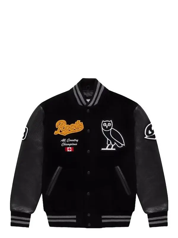 OVO Roots Varsity Jacket - Black