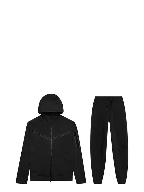 Nike Sportswear Tech Fleece Fullzip Hoodie & Joggers Set - Black