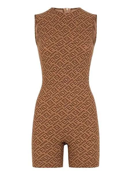 Fendi X Skims Sleeveless Mid Thigh Bodysuit - California