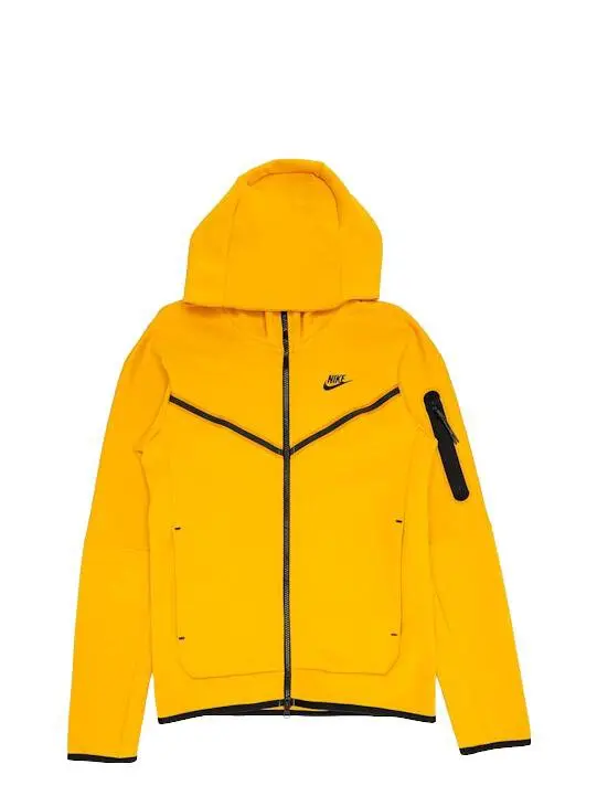 Nike Sportswear Tech Fleece Full-zip Hoodie - Yellow/black