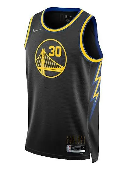 Nike Nba Golden State Warriors Stephen Curry City Edition Mixtape Swingman Jersey - Black