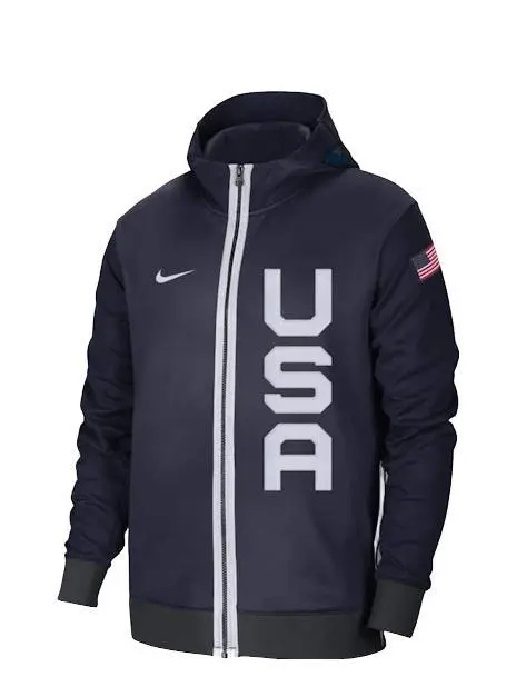 Nike Team Usa Therma Flex Tokyo 2020 Showtime Hoodie - Obsidian/black/white