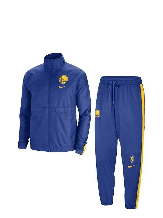 Nike Nba Golden State Warriors Courtside Tracksuit - Rush Blue/amarillo