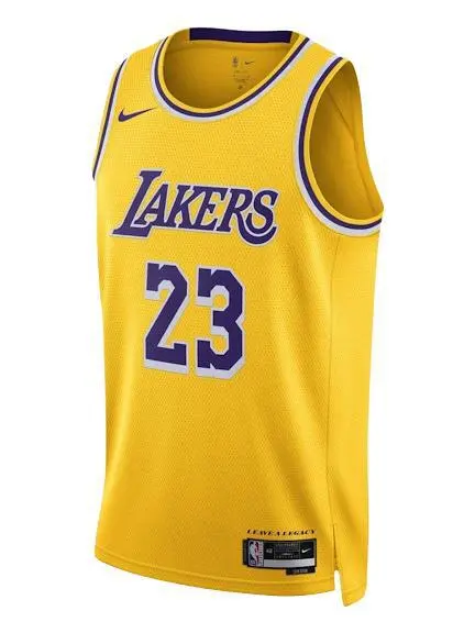 Nike Nba Los Angeles Lakers Icon Edition Lebron James 2022/23 Jersey - Amarillo