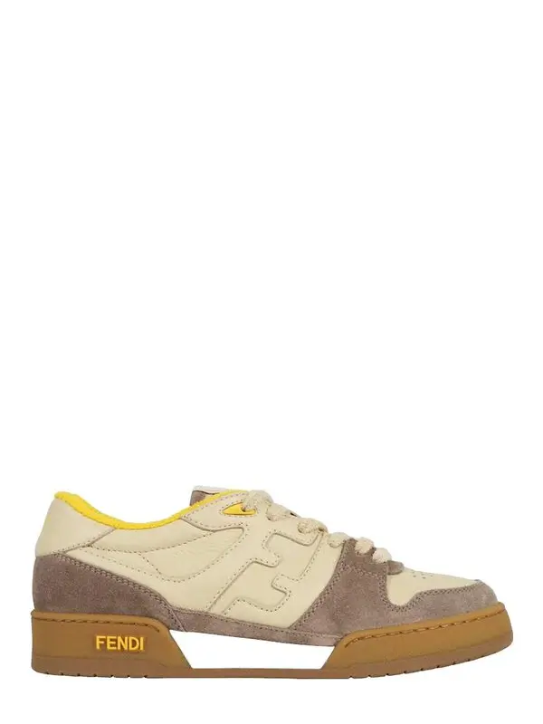 Fendi Match Low-top Sneakers - Beige/gum/yellow