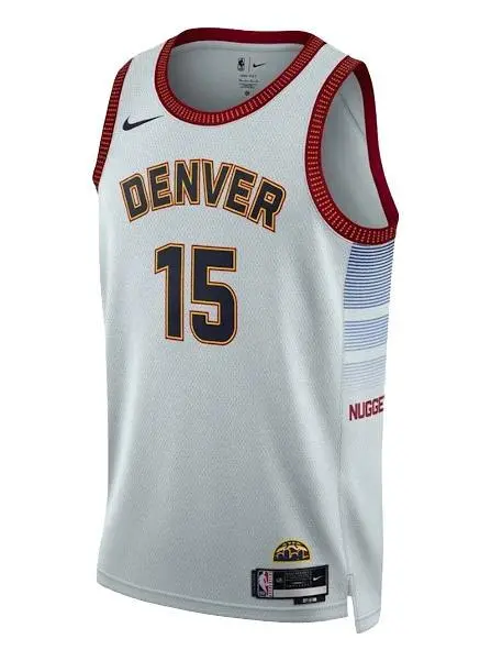 Nike Nba Denver Nuggets Nicola Jokic Drifit Jersey - Sloud White/university Red/black