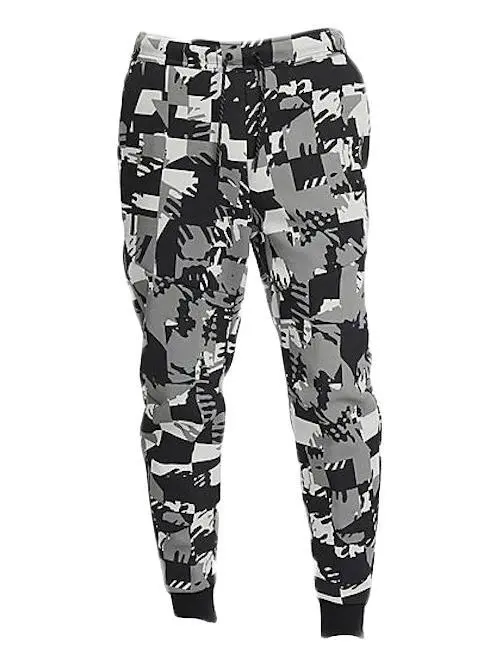 Nike Sportswear Tech Fleece All Over Print Jogger Pant - Light Smoke Grey/black