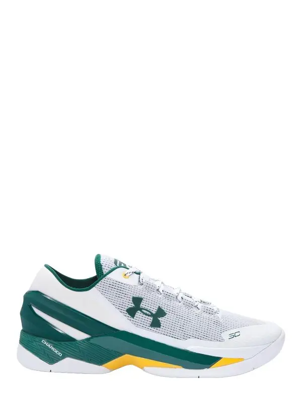 Under Armour Ua Curry 2 Low Athletics Sneakers - White/forest Green/yellow