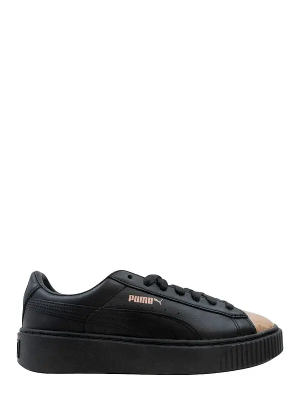PUMA Basket Platform Metallic Sneakers - Puma Black Rose Gold