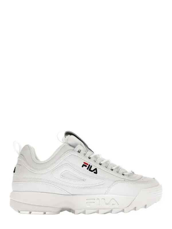FILA Disruptor 2 Premium Sneakers - White/fila Navy Blue/fila Red