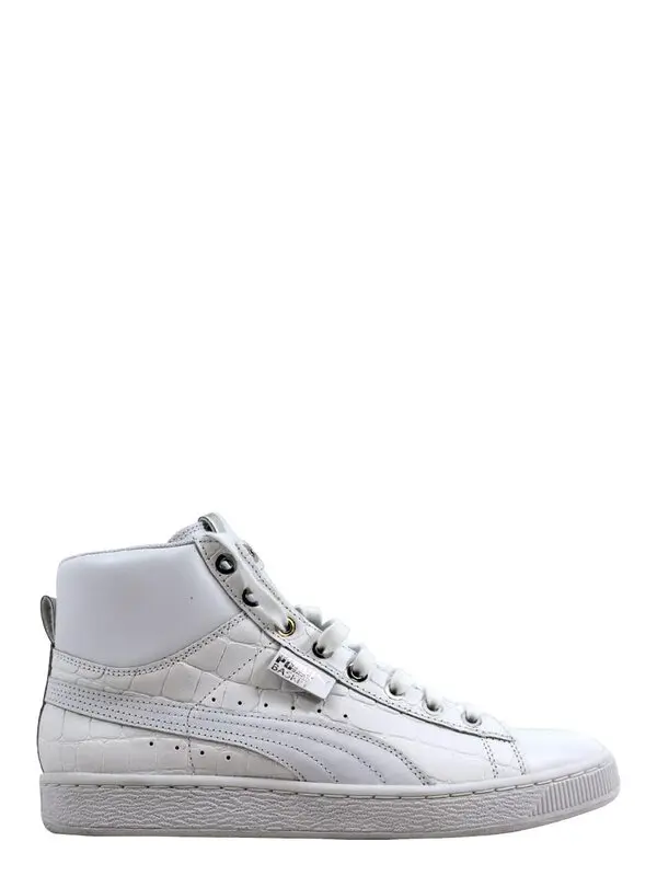 PUMA Basket Mid Exotic Sneakers - White/silver Foil