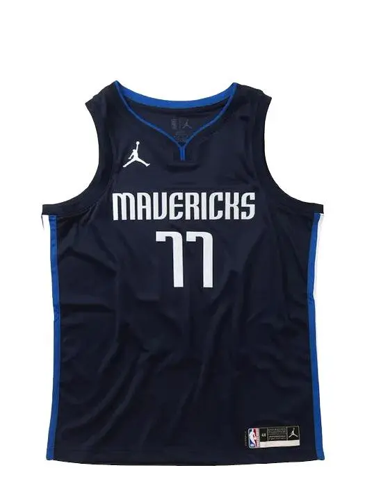 Nike Nba Luka Dončić Mavericks Statement Swingman Jersey - Black/navy Blue/white