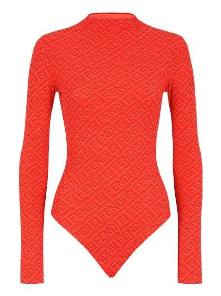 Fendi X Skims Mock Neck Long Sleeve Bodysuit - Georgia