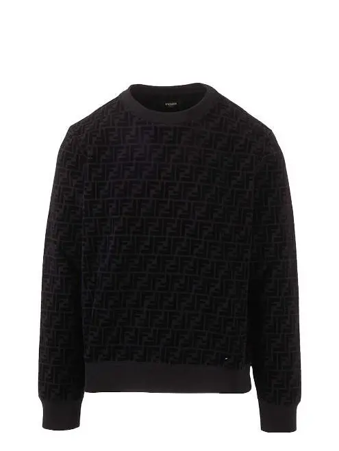 Fendi Piqué Sweatshirt - Black
