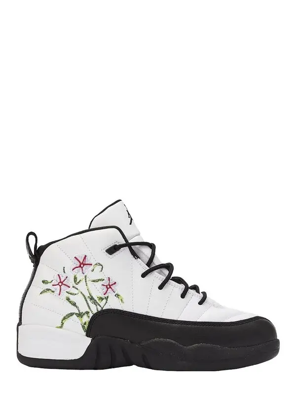 JORDAN 12 Retro Floral Sneakers - White/black/vivid Green