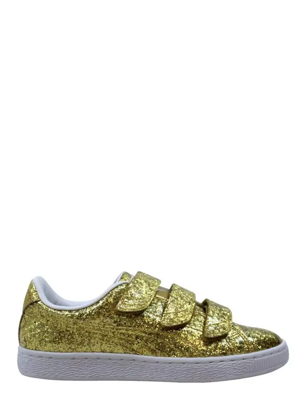 PUMA Basket Strap Glitter Sneakers - Gold
