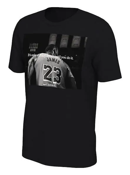 Nike Nba L.a. Lakers Lebron James Just Do It T-shirt - Black