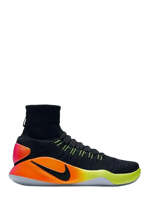 Nike Hyperdunk 2016 Flyknit Sneakers - Black/white/volt