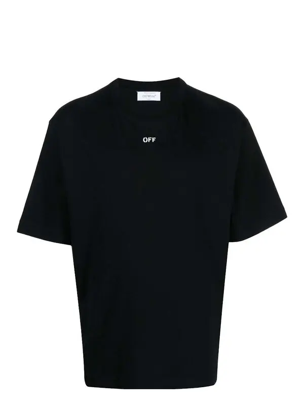 Off-White Off Stampprint Cotton T-shirt - Black