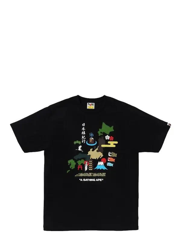 A BATHING APE Japan Culture Tee Shirt - Black