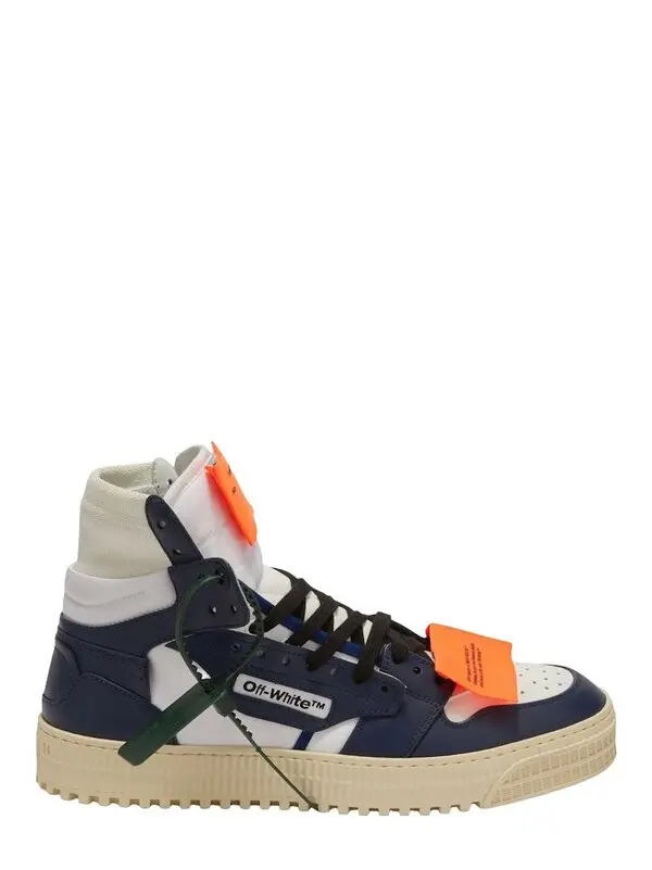Off-White Off Offcourt 3.0 High Top Sneakers - White/navy Blue