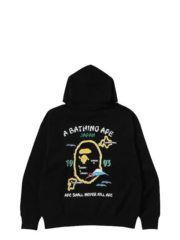 BAPE Loose Fit Pullover Hoodie - Black