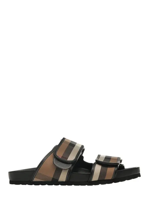 Burberry Check Sandals - Birch Brown/black