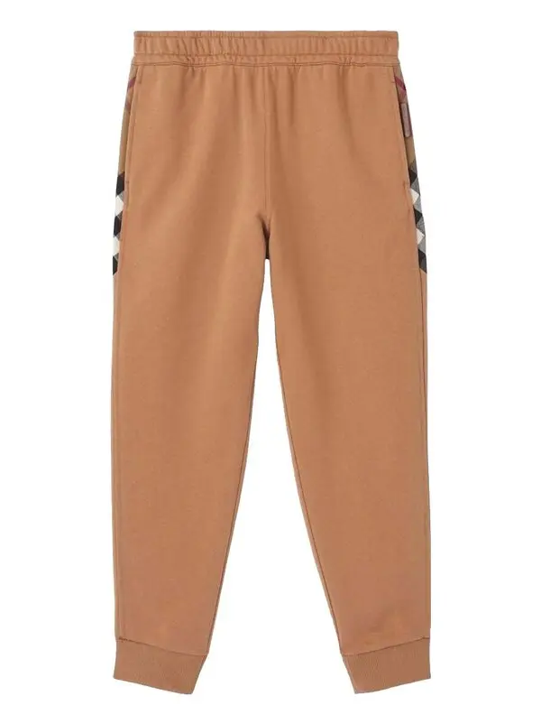 Burberry Check-panel Track Pants - Brown