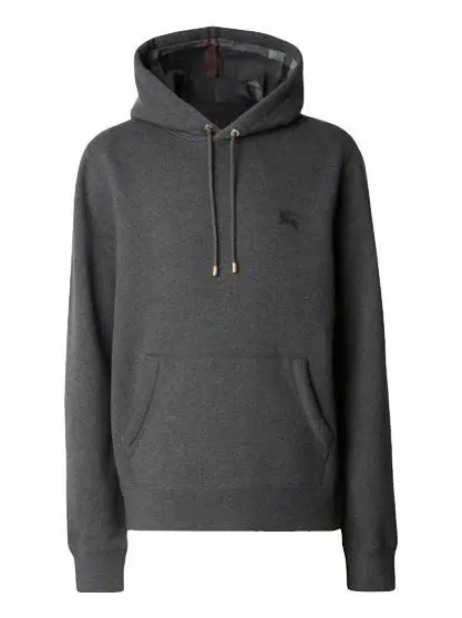 Burberry Clarendon Check Pullover Hoodie - Charcoal Gray