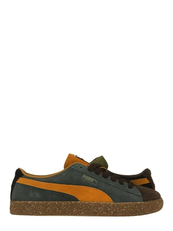PUMA Suede Vintage Perks And Mini Sneakers - Dark Chocolate/burnt Olive/orange Brick