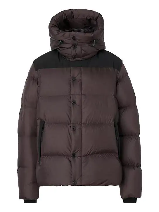 Burberry Detachable Sleeve Hooded Puffer Jacket - Dark Peat Brown